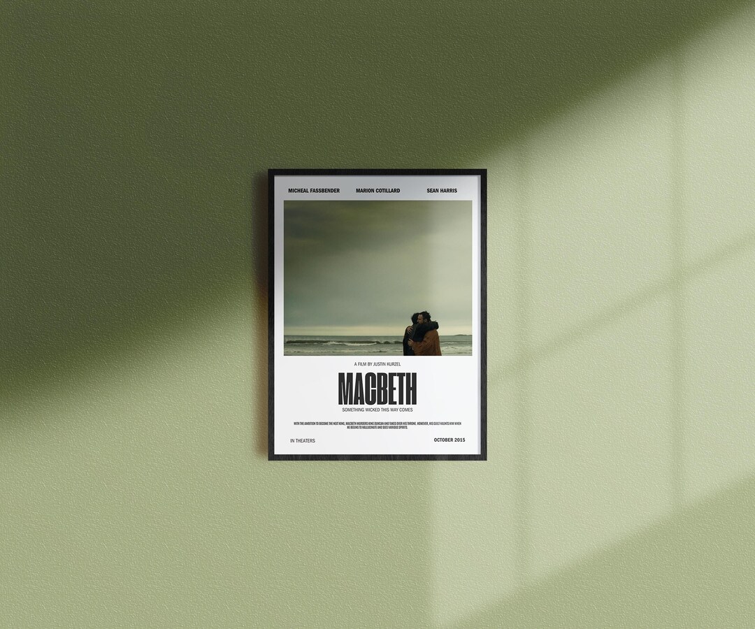 Macbeth Minimalist Poster Shakespeare Tragedy Art Print Scottish King ...