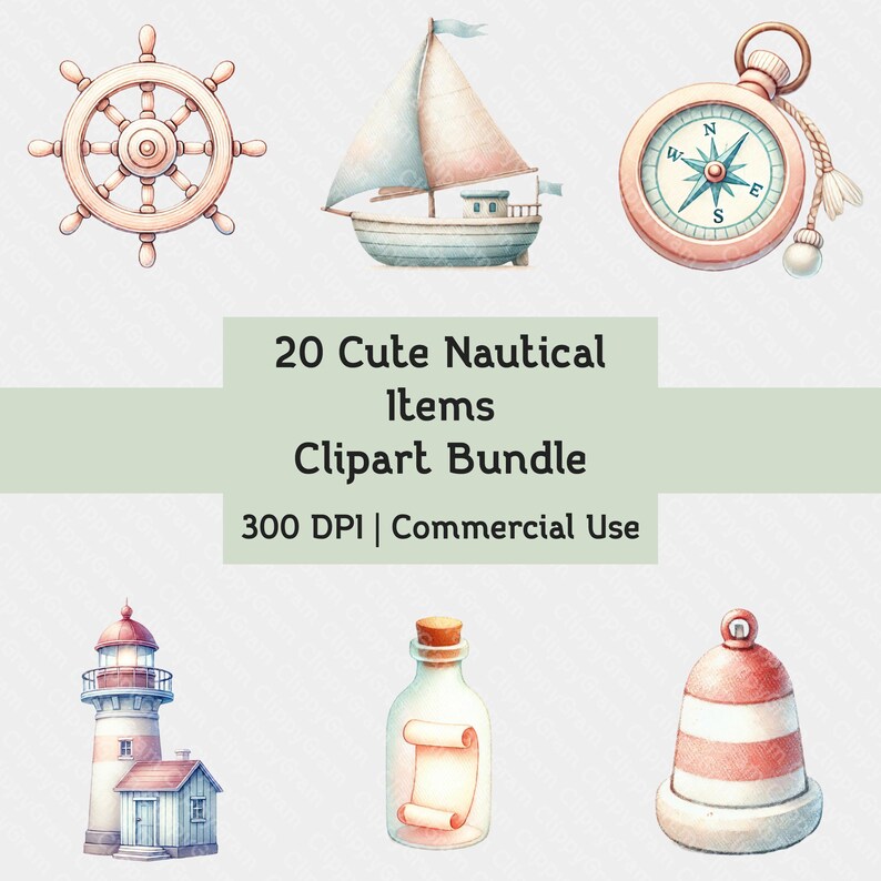 Watercolor Coastal Clipart, Beach Clipart, PNG, Travel Clipart ...