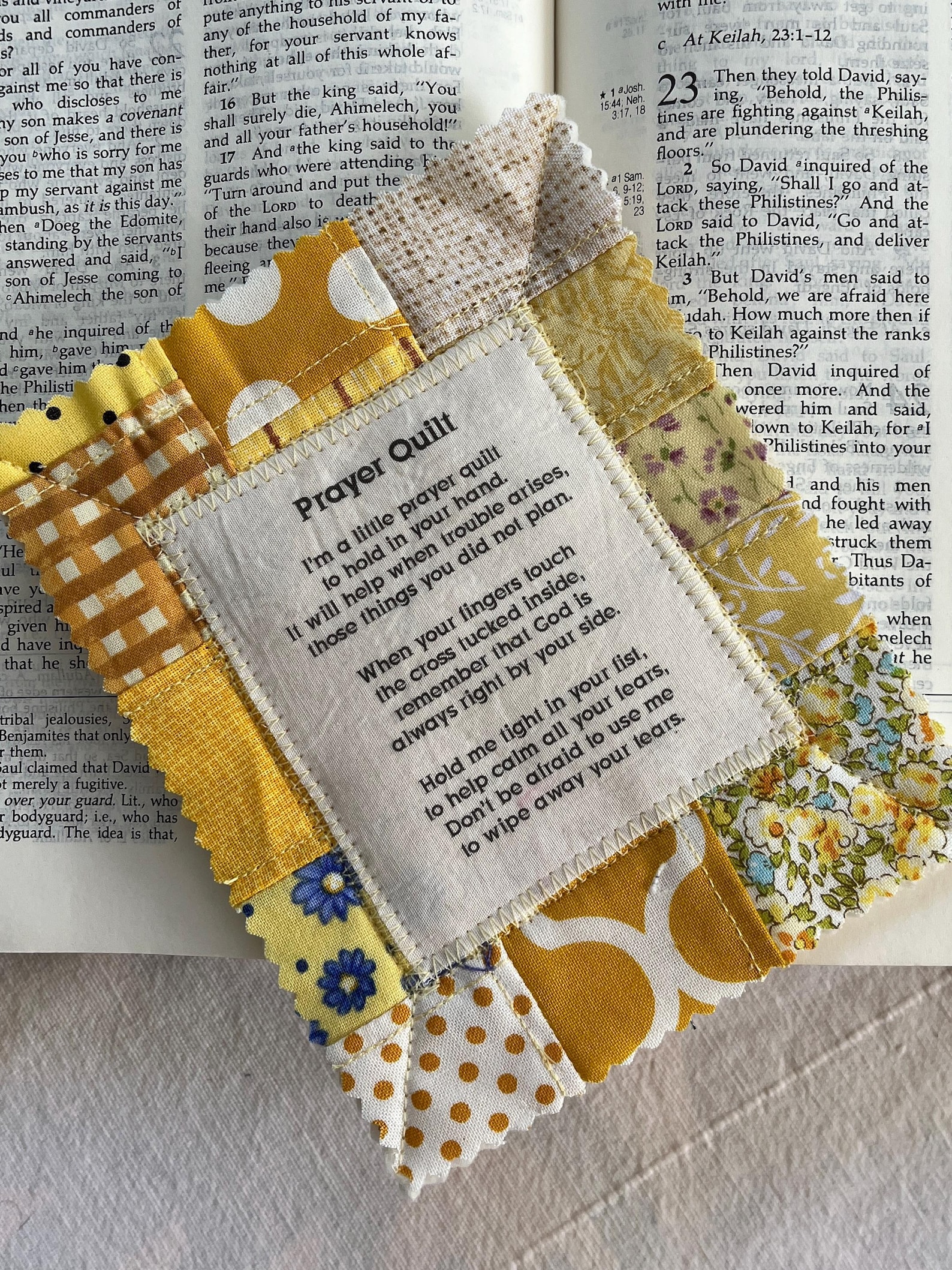 Mini Prayer Quilt - Yellow - Etsy