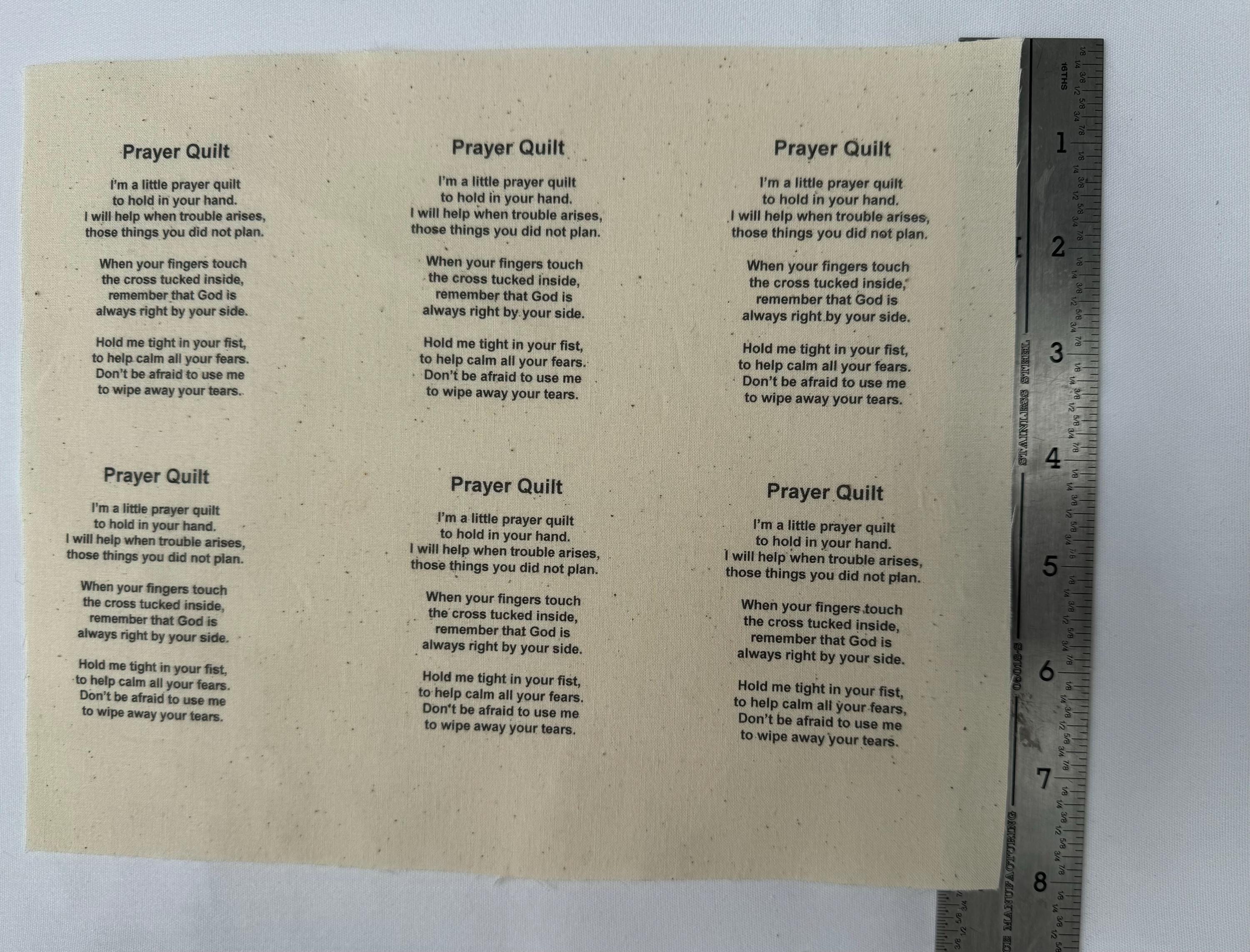 Mini Quilt Prayer Poem - Etsy