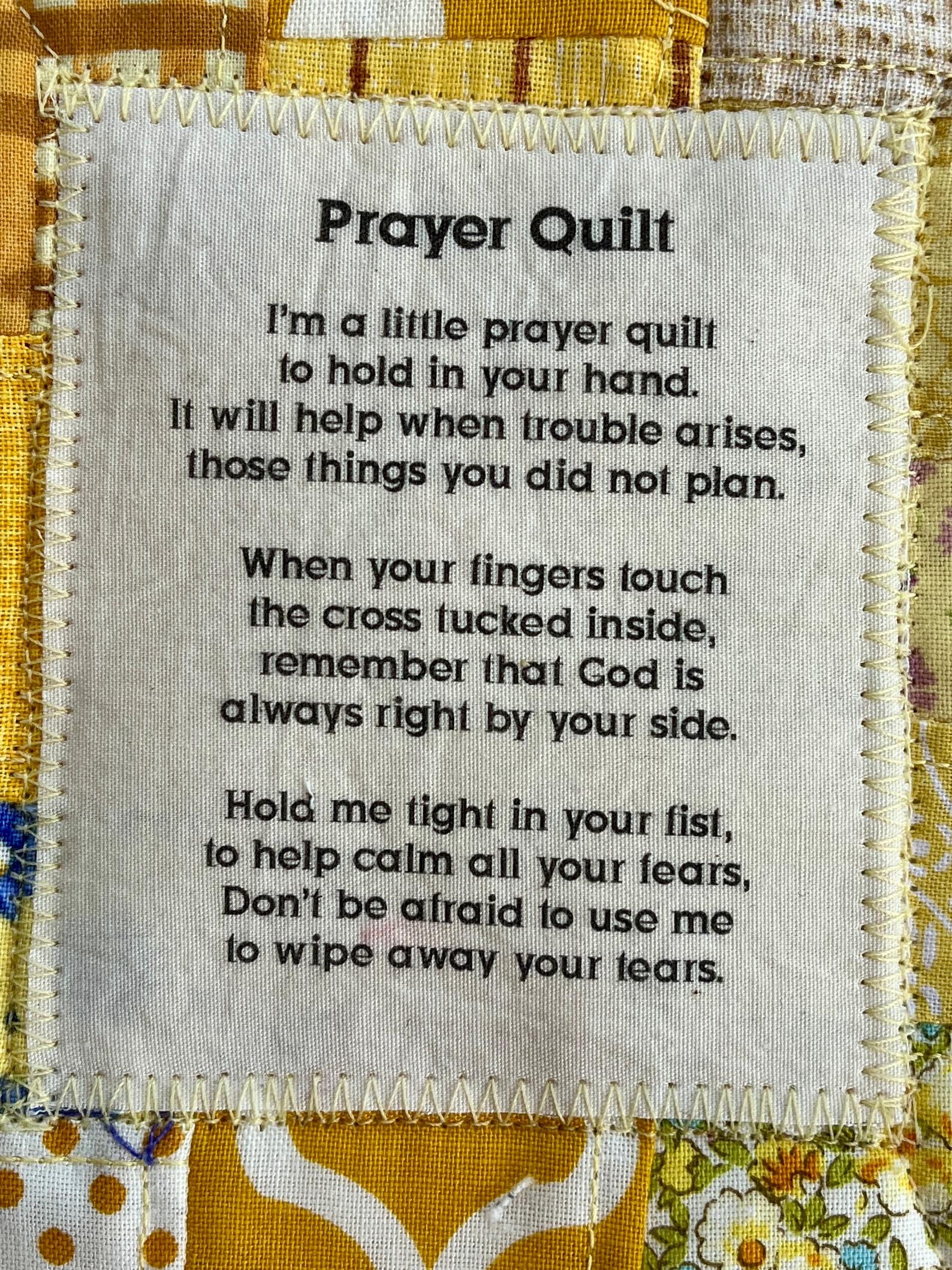 Mini Prayer Quilt - Yellow - Etsy