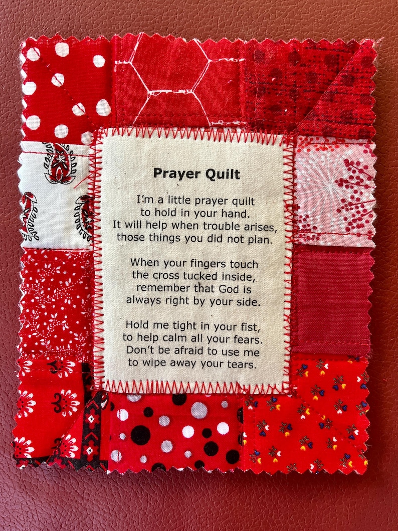 Mini Prayer Quilt - Red - Etsy