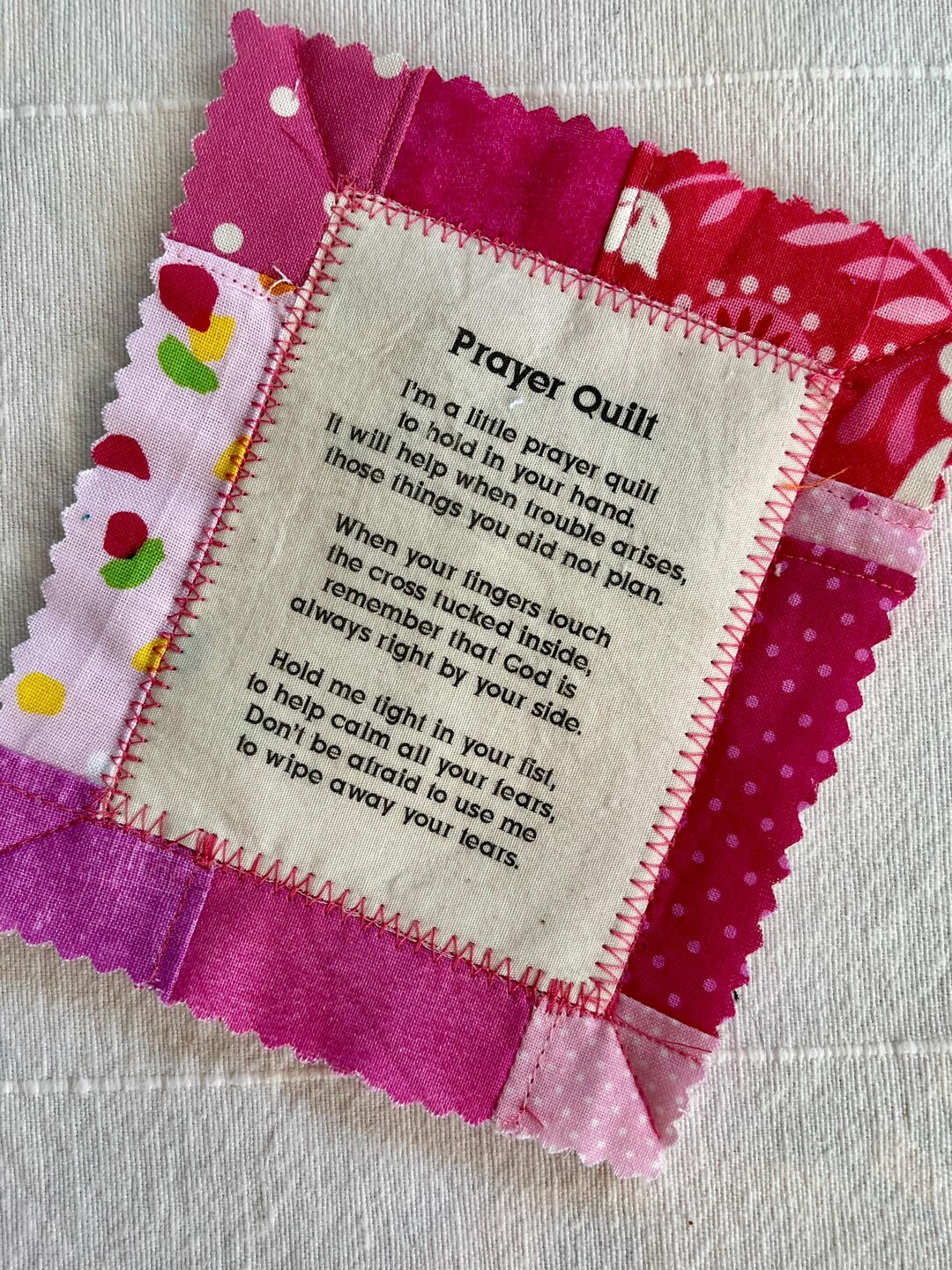 Mini Prayer Quilt - Pink - Etsy