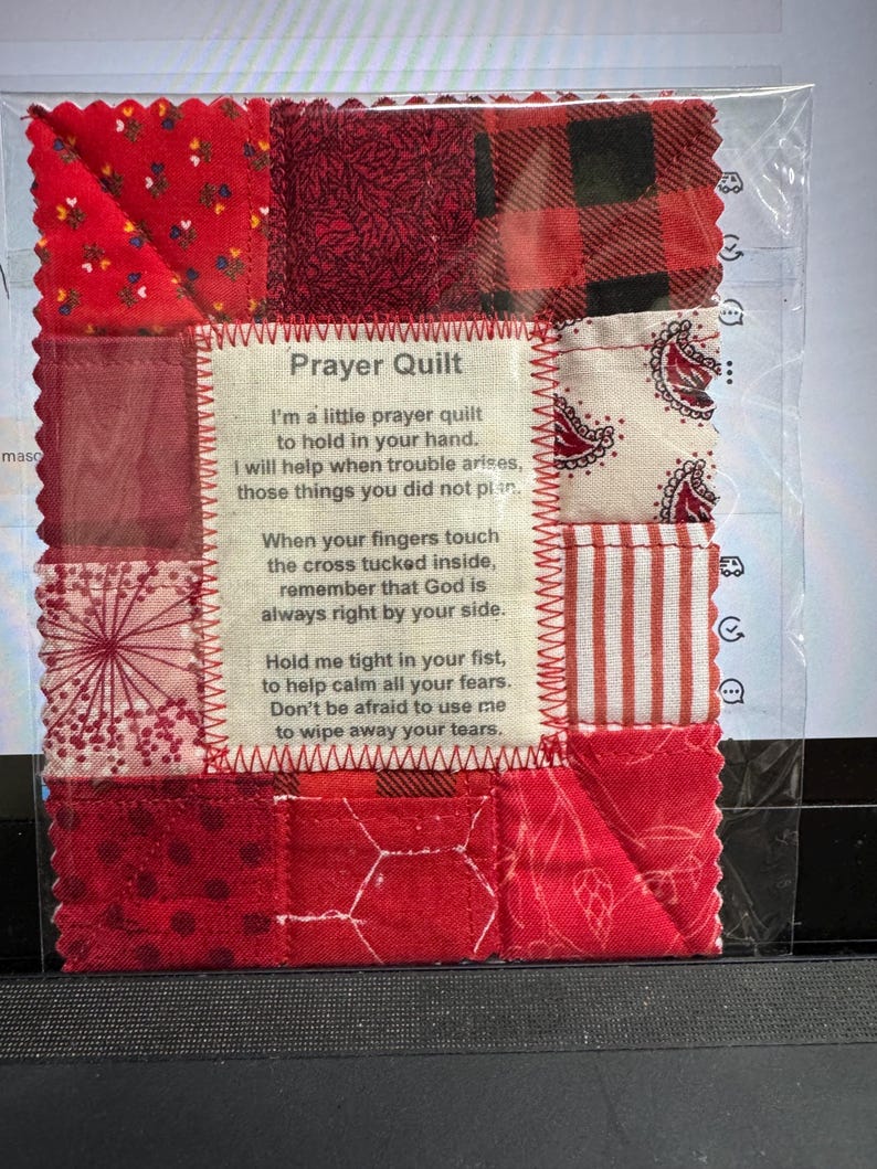 Mini Prayer Quilt - Red - Etsy