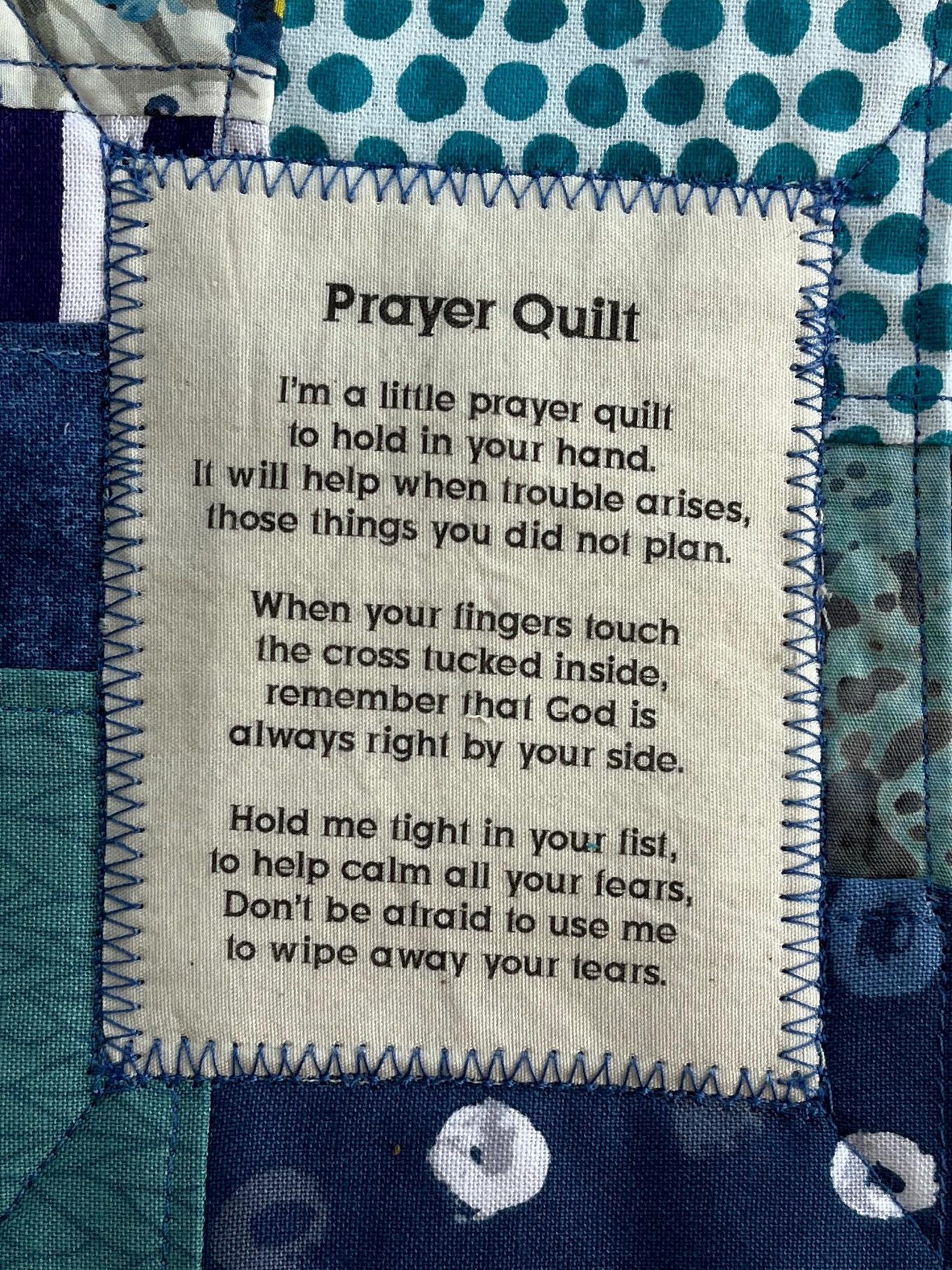 Mini Prayer Quilt - Turquoise - Etsy