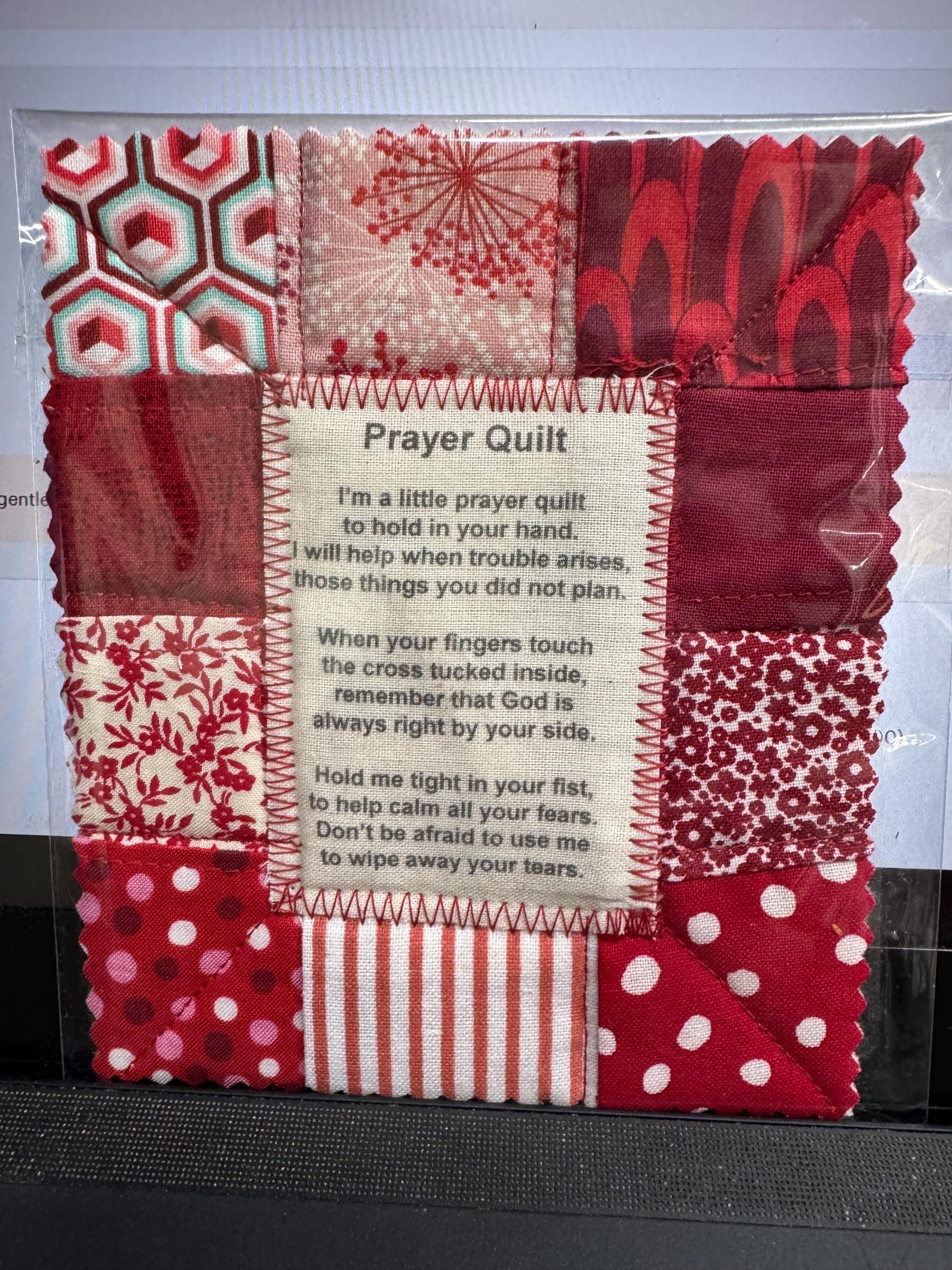 Mini Prayer Quilt - Red - Etsy