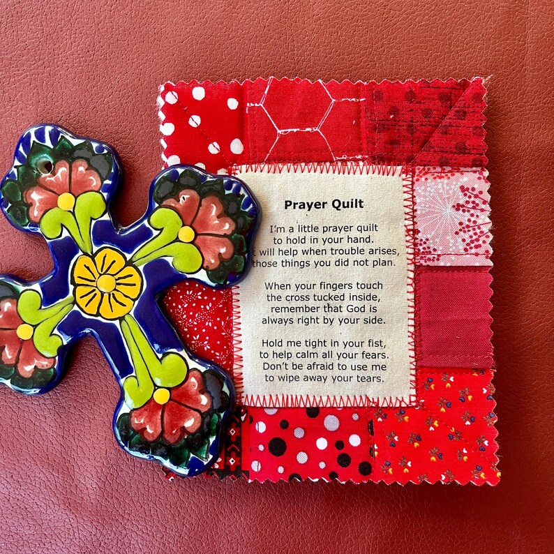 Mini Prayer Quilt - Red - Etsy