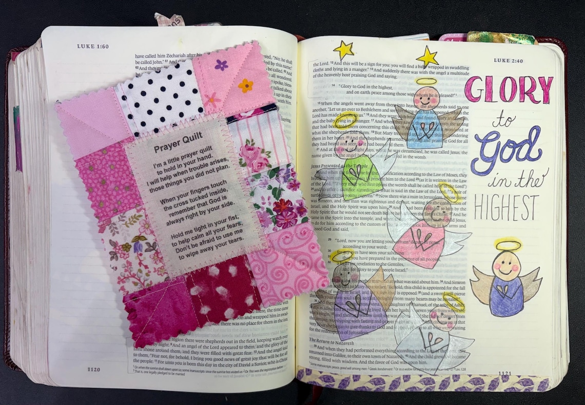 Mini Prayer Quilt - Pink - Etsy