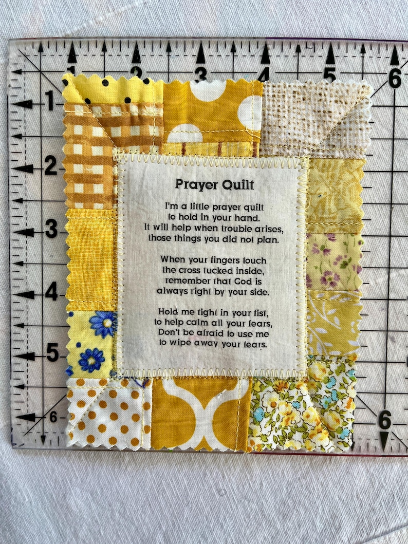 Mini Prayer Quilt - Yellow - Etsy