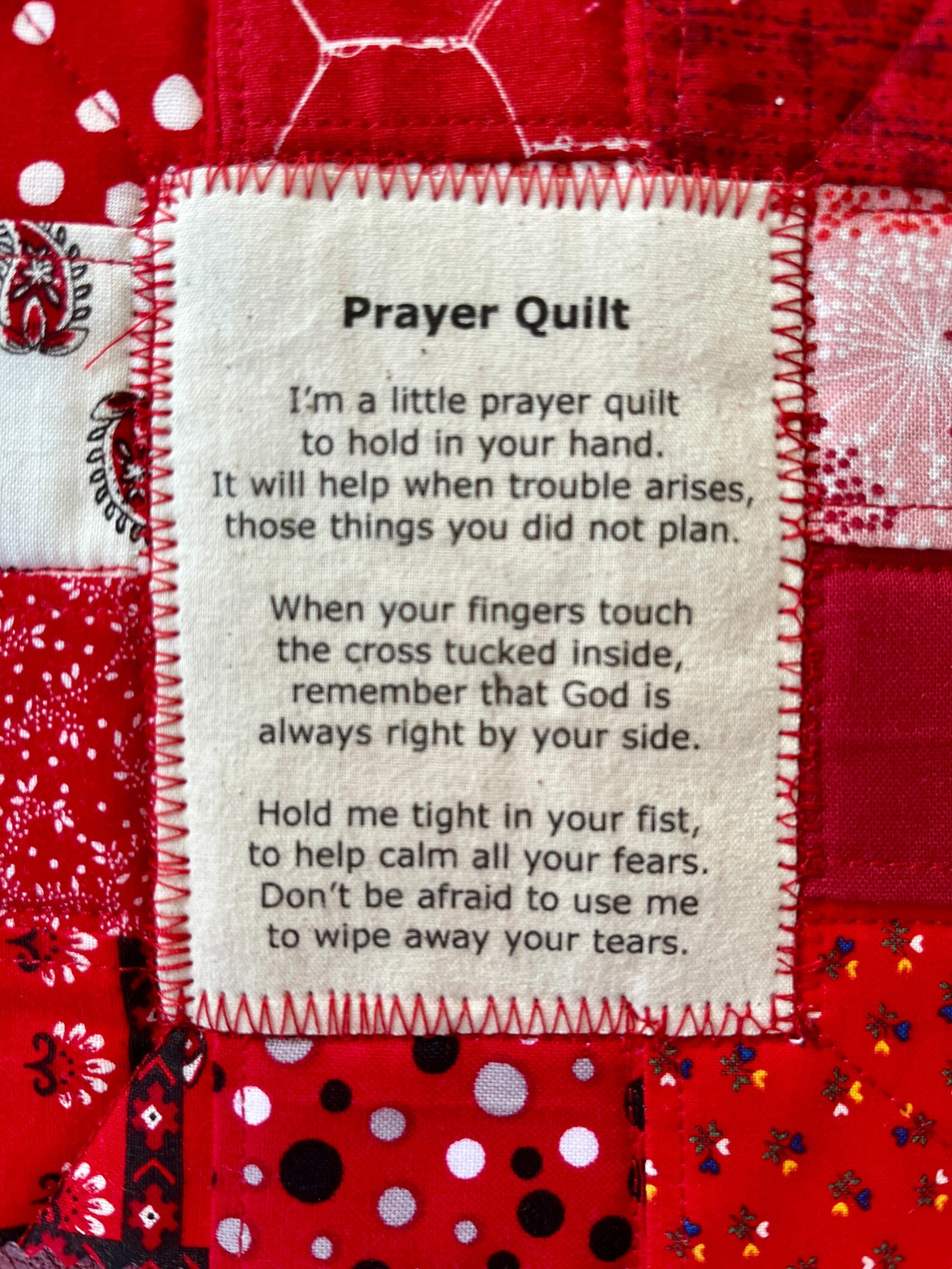 Mini Prayer Quilt - Red - Etsy
