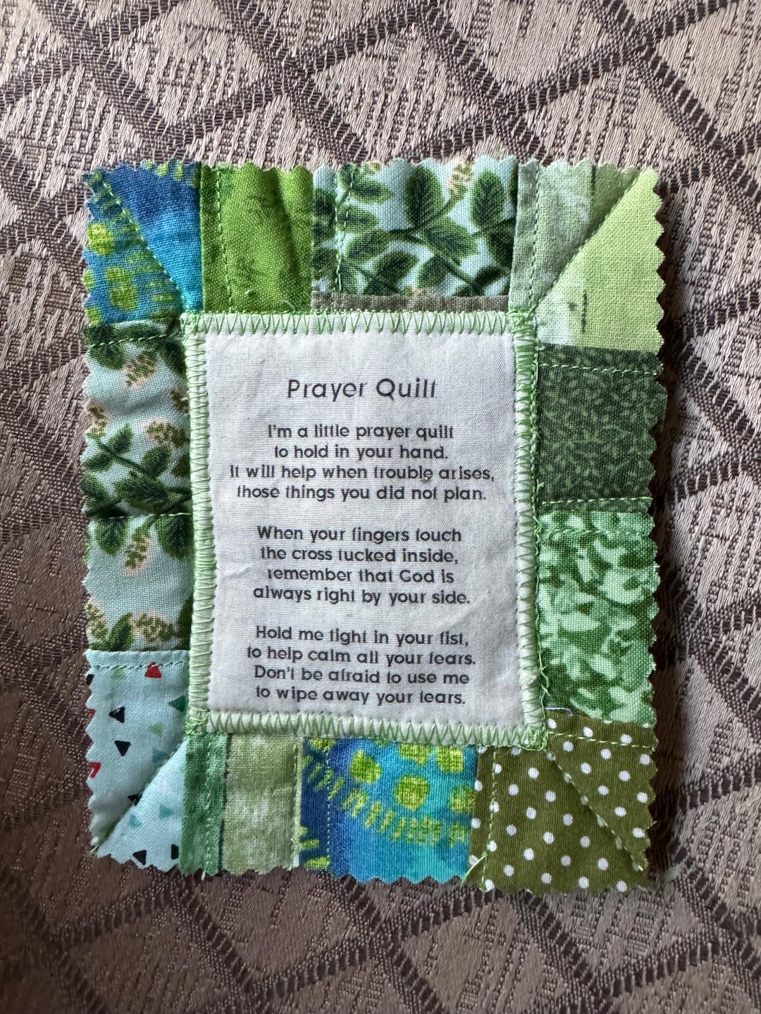 Mini Prayer Quilt - Green - Etsy
