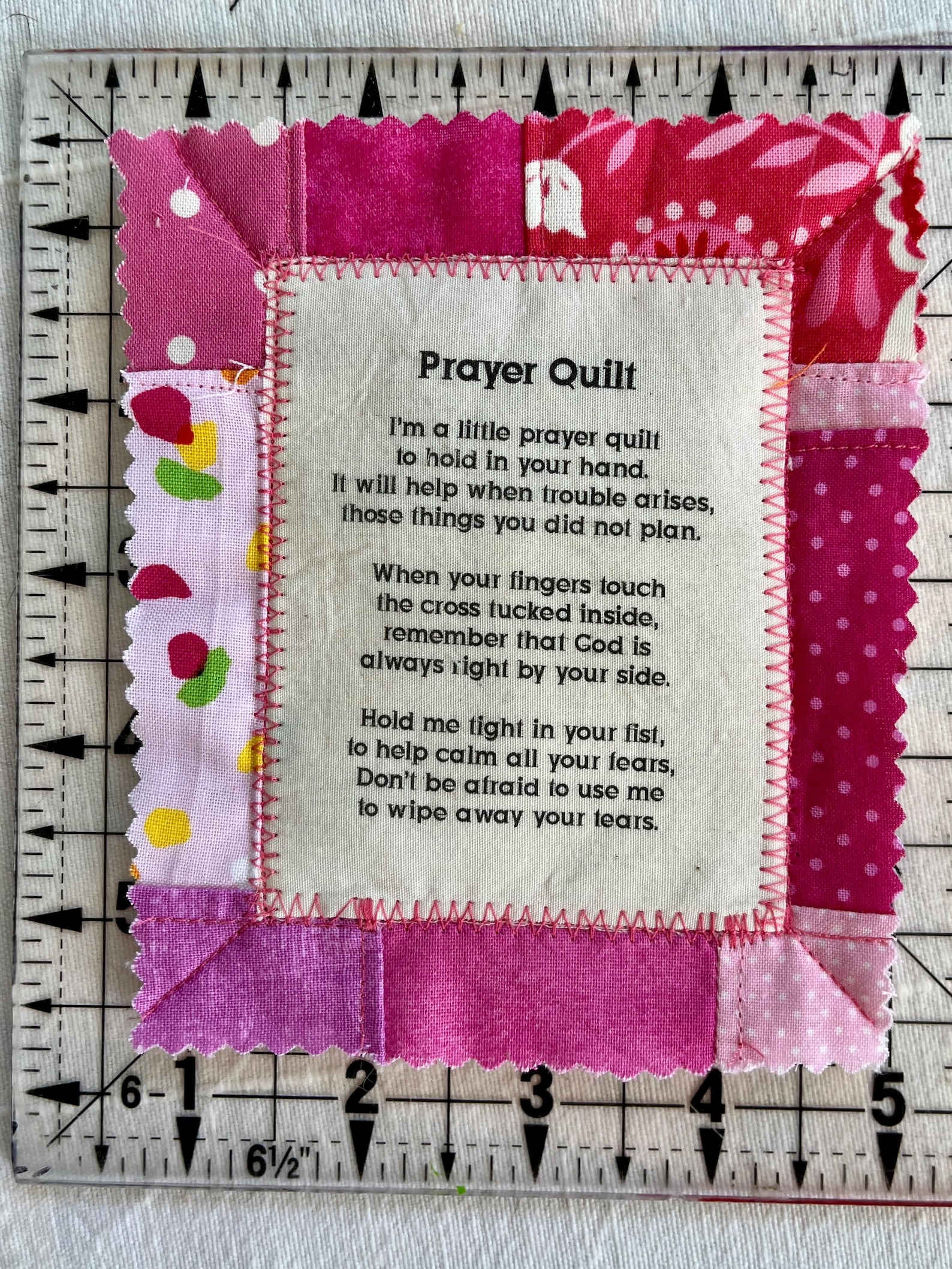 Mini Prayer Quilt - Pink - Etsy
