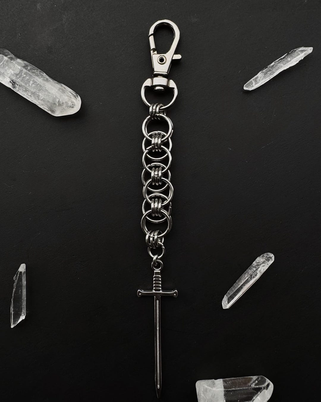 Chainmail Dagger Keychain | Bag Chain | Purse Jewlery | Purse/bag ...