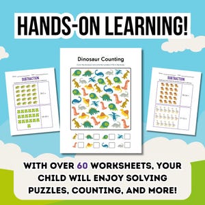 60+ Math Homeschool Worksheets Bundle | Addition & Subtraction Workbook ...