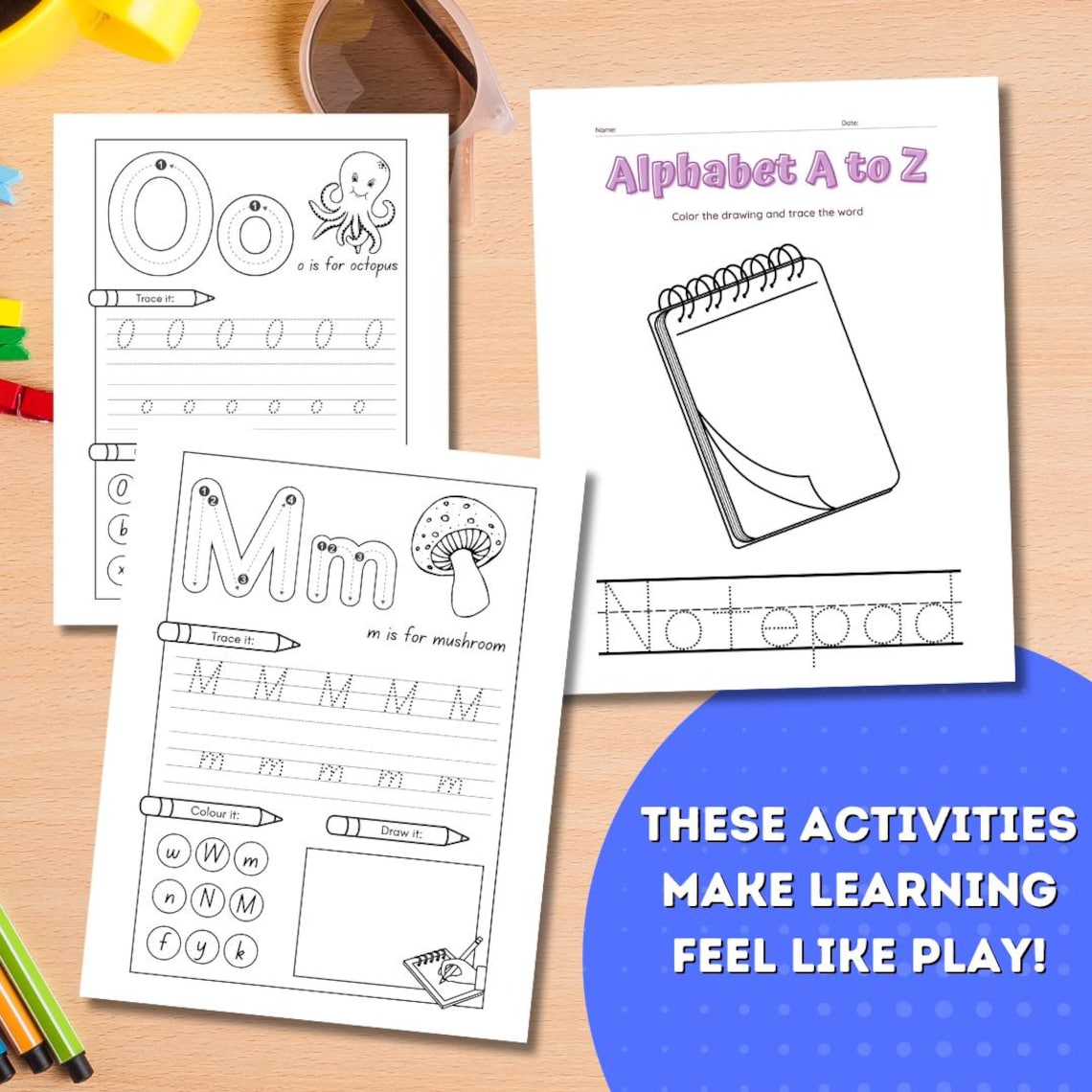 50+ ABC Homeschool Worksheets Bundle | Alphabet Workbook | Homeschool ...