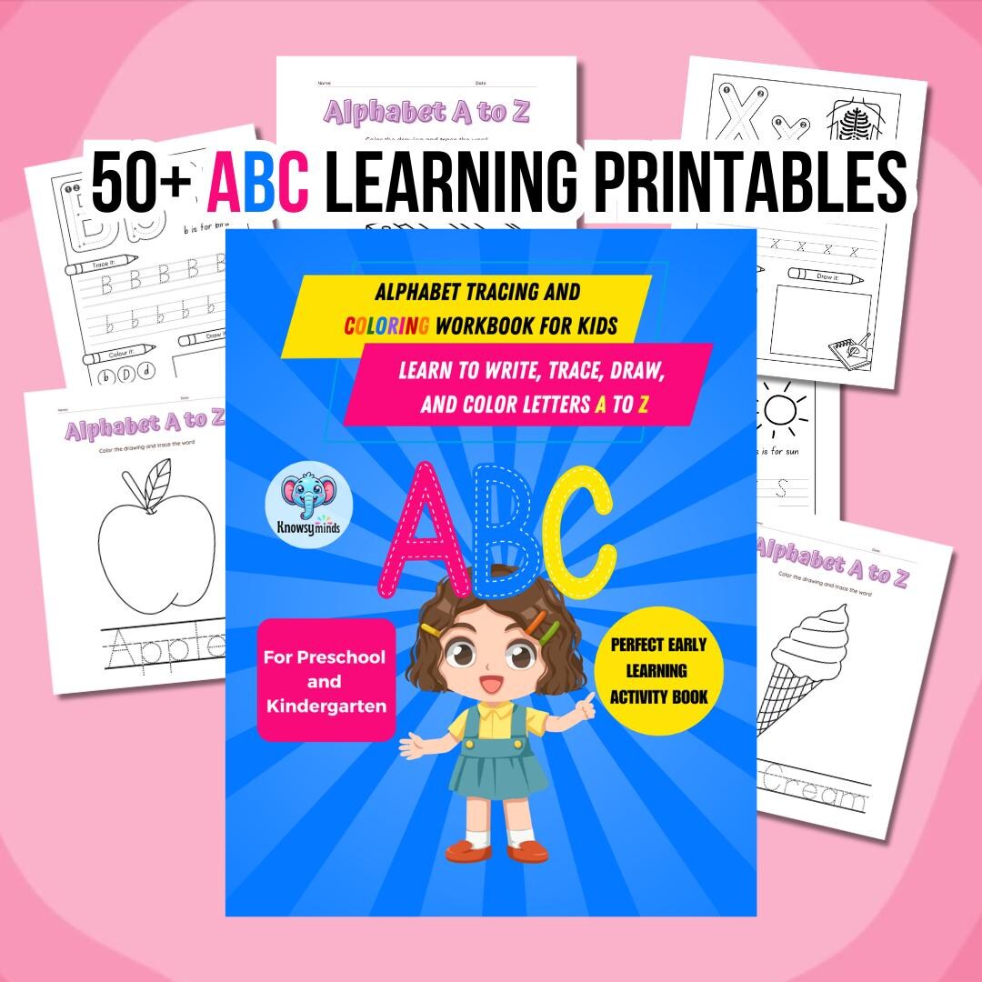 50+ ABC Homeschool Worksheets Bundle | Alphabet Workbook | Homeschool ...