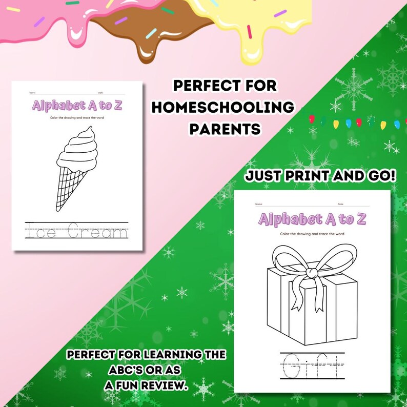 50+ ABC Homeschool Worksheets Bundle | Alphabet Workbook | Homeschool ...