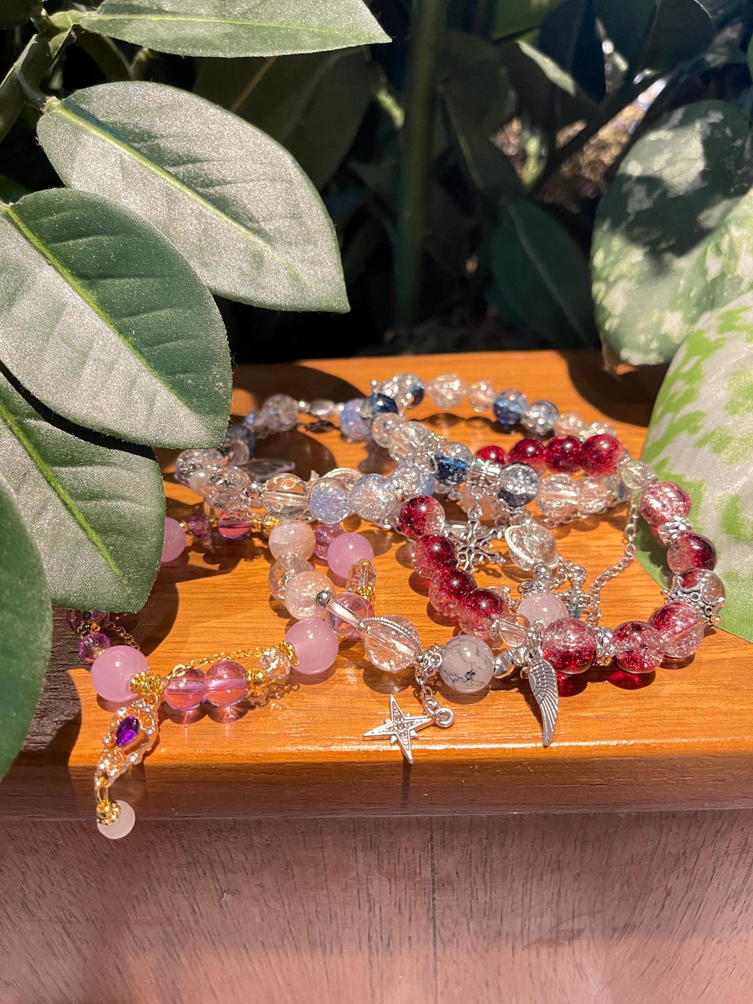Love and Deepspace Inspired Crystal Bead Charm Bracelet - Gamecore ...