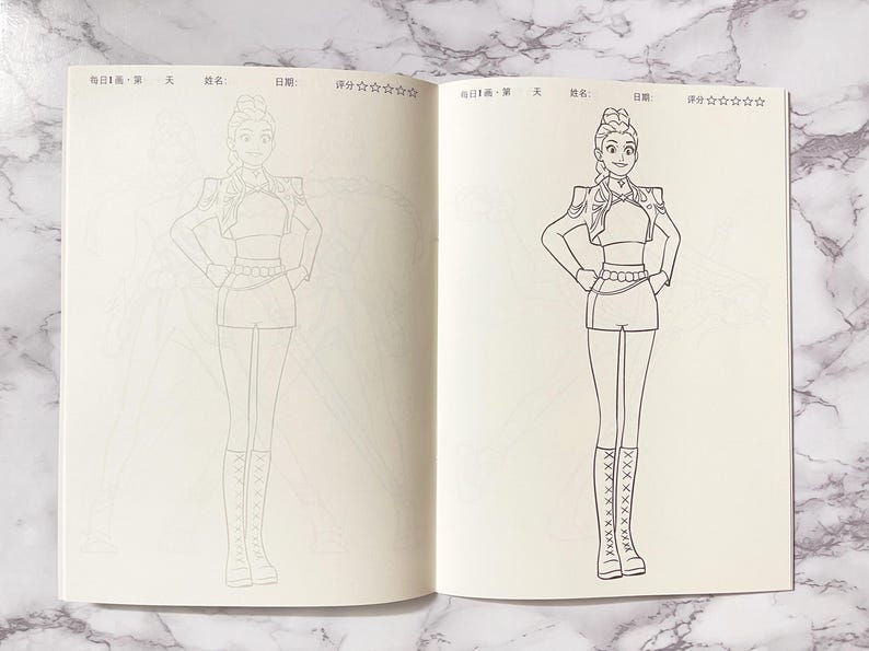 K-pop Demon Hunters Coloring and Drawing Book Set (2-pack) + Crayon ...