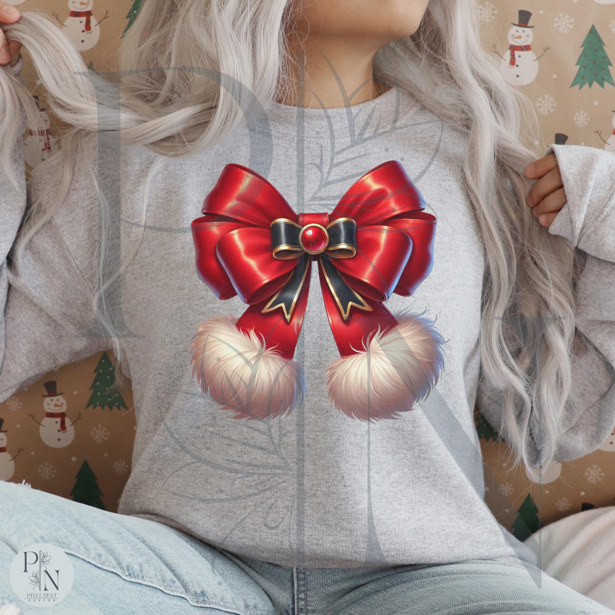 Christmas Bow Bundle | Christmas Bow Clipart Set - 9 Festive Holiday ...