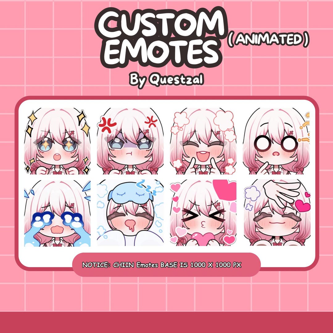 Hand Drawn Twitch Emotes Bundle ( 8 Emotes ), Animated Emotes, Hand ...