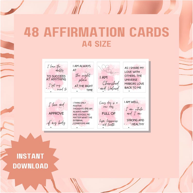 Printable Positive Affirmations|wealth Affirmations|love Affirmations ...