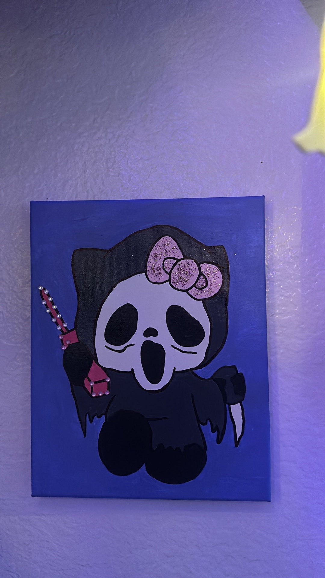 Hello Kitty Ghostface Painting - Etsy