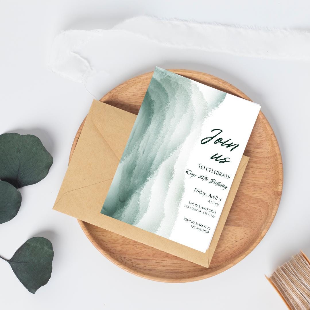 Join Us Party Invitation Template, Modern Classic Birthday Party Invite ...