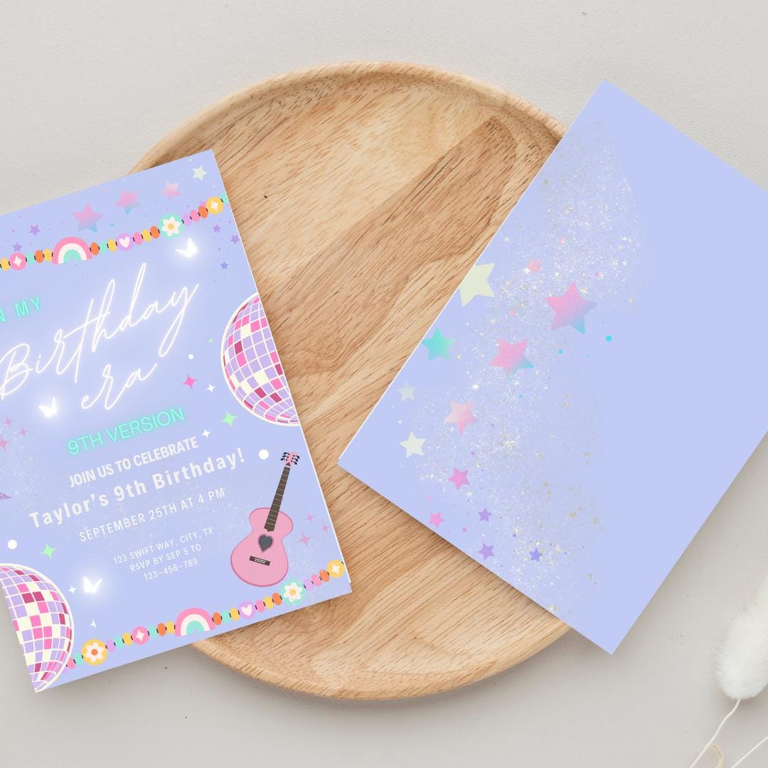 Birthday Era Party Invitation, Taylor Swift Birthday Party Invitation ...