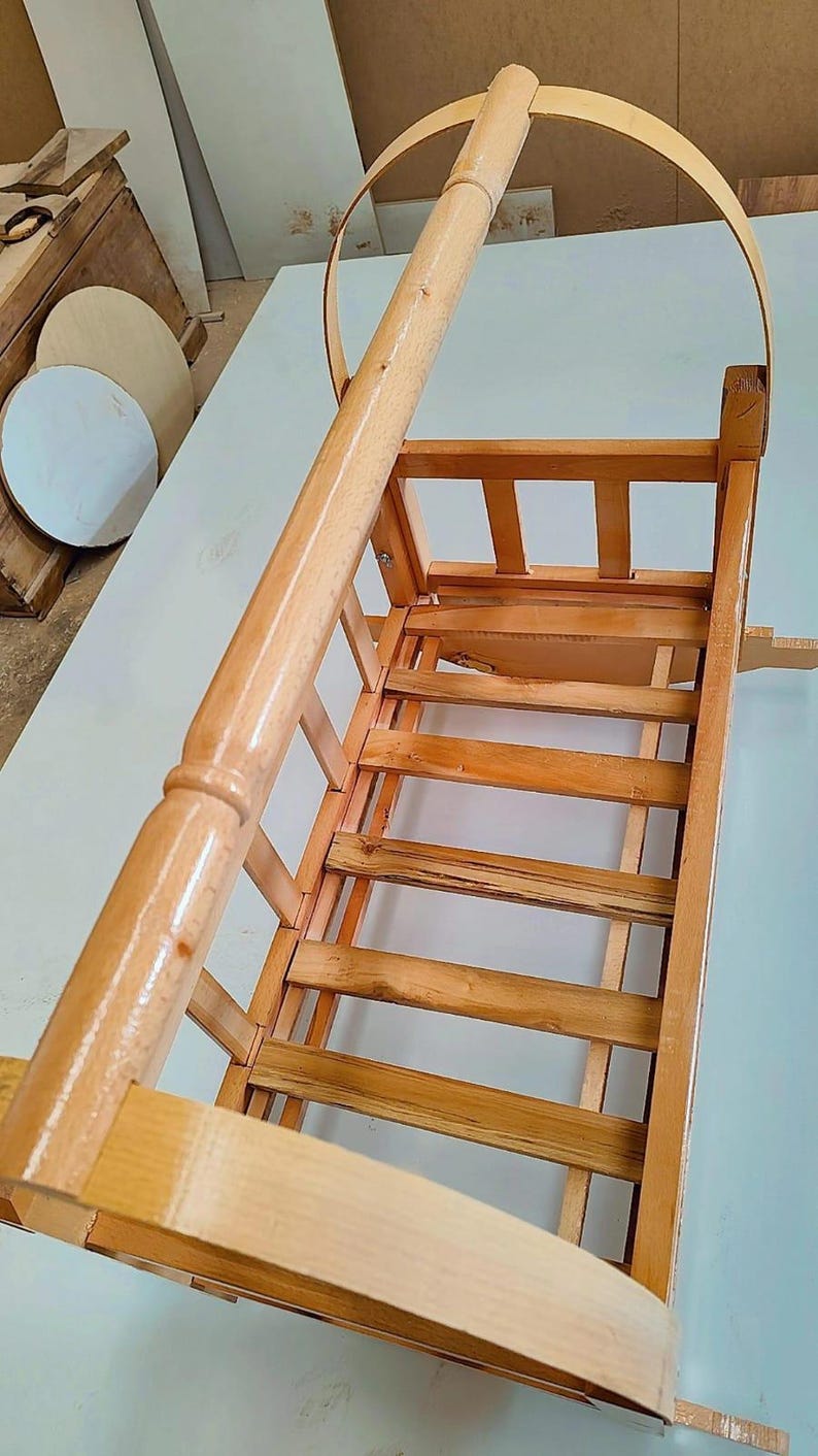 Handmade Beech Wood Baby Cradle Natural and Stylish Design Organic Baby ...