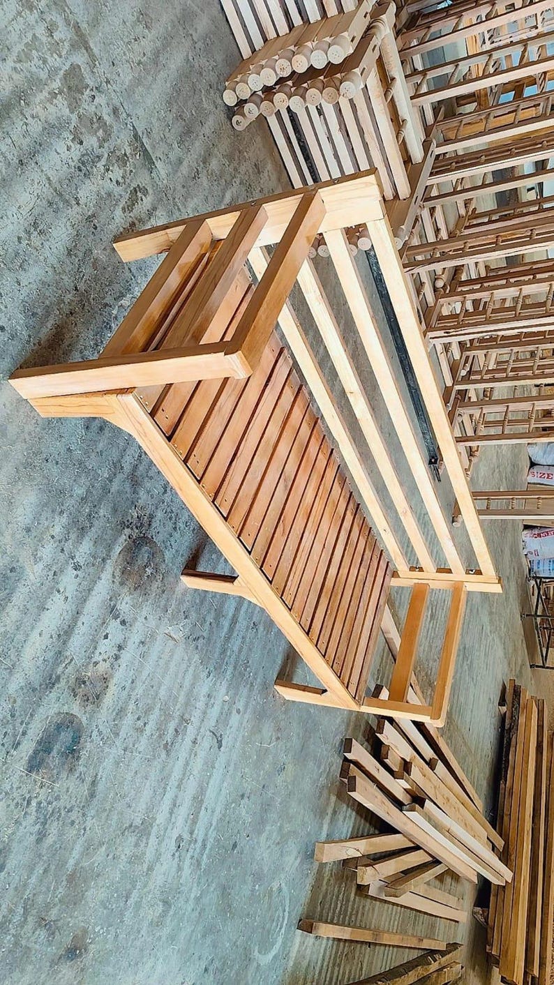 Foldable Beech Wood Patio Bench Stylish and Practical Foldable Terrace ...