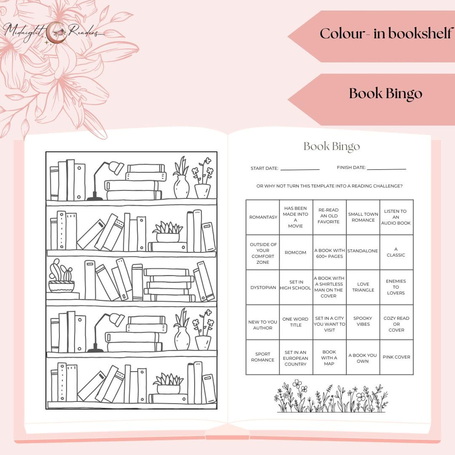 ARC Reading Tracker Printable Journal Book Review Templates Instant ...
