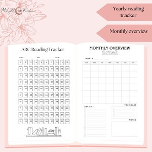 ARC Reading Tracker Printable Journal Book Review Templates Instant ...