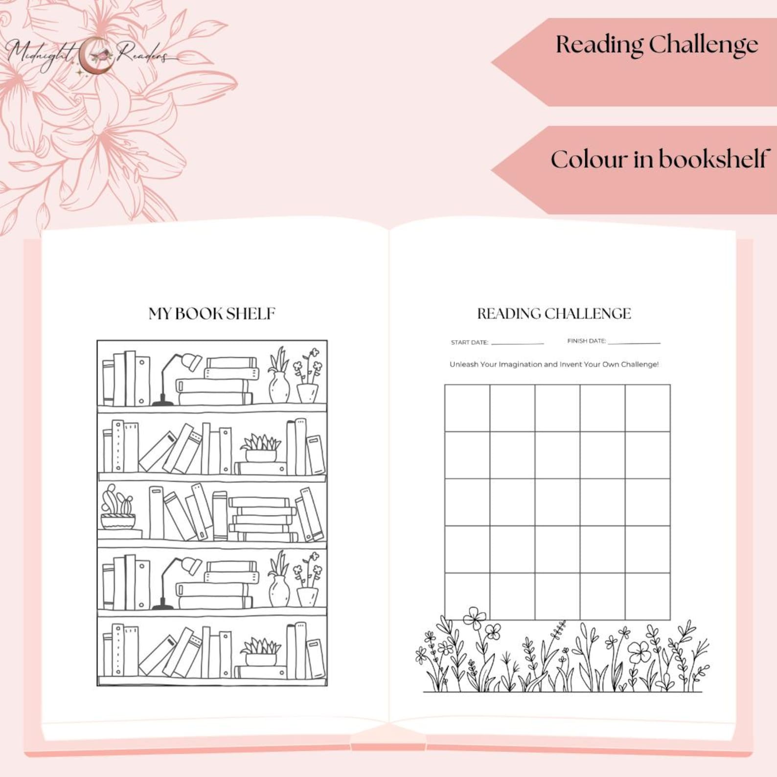 ARC Reading Tracker Printable Journal Book Review Templates Instant ...