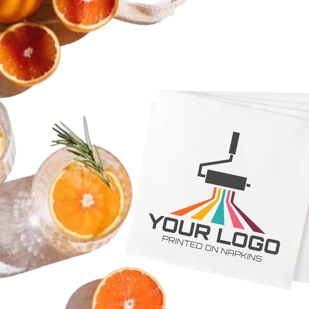 Custom Logo Cocktail Napkins: Personalized Party Decor - Etsy