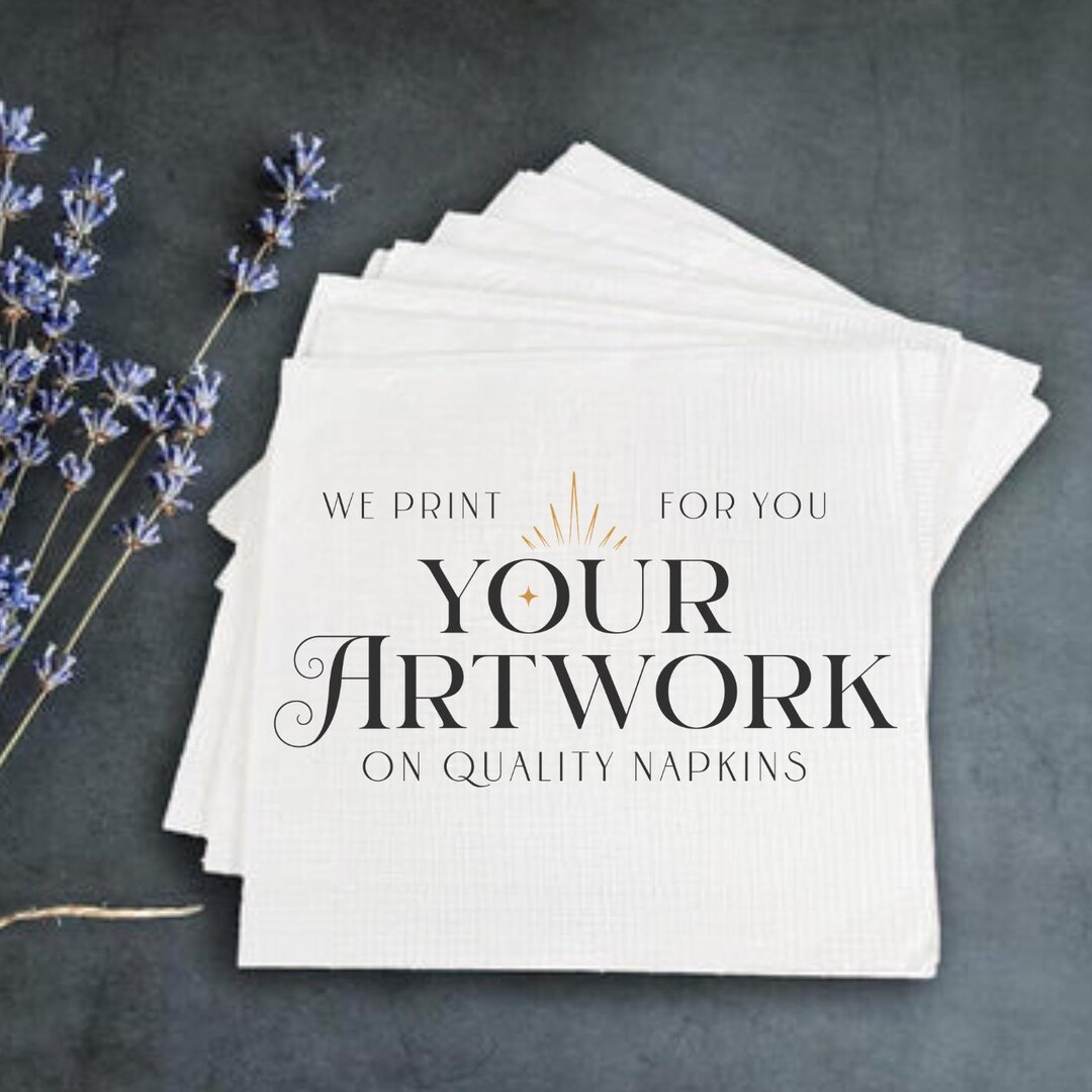 Custom Logo Napkins: Personalized Party Decor, Weddings, Showers - Etsy