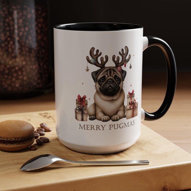 Merry Pugmas Mug, Christmas Pug Coffee Cup, Holiday Dog Lover Gift - Etsy