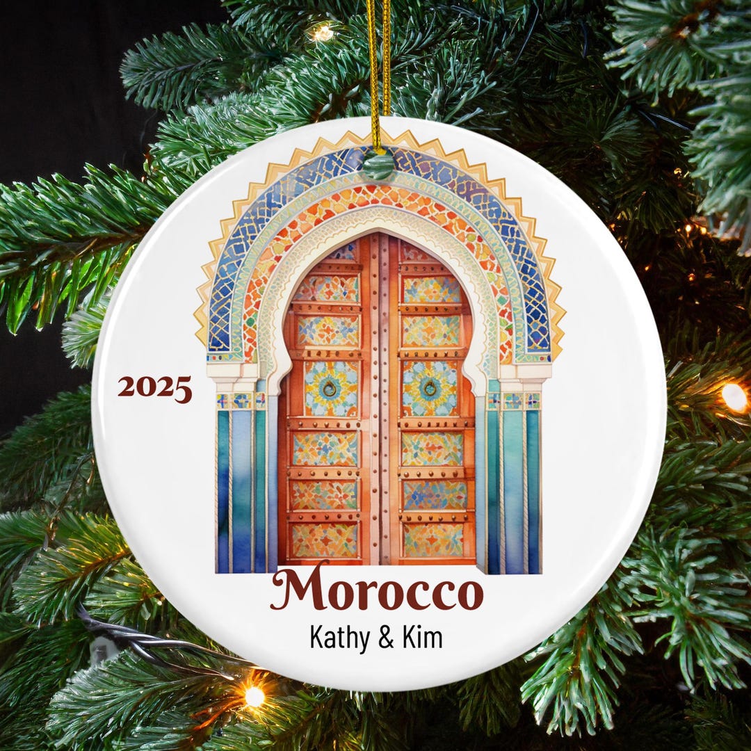 Morocco Christmas Ornament 2025 - Personalized Travel Keepsake ...