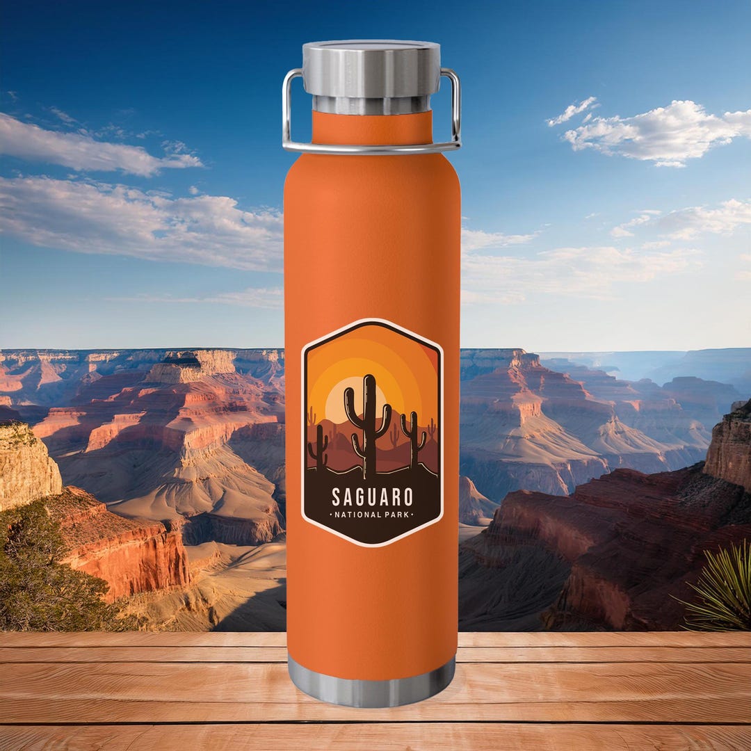 Saguaro National Park Water Bottle: Insulated Stainless Steel Travel ...