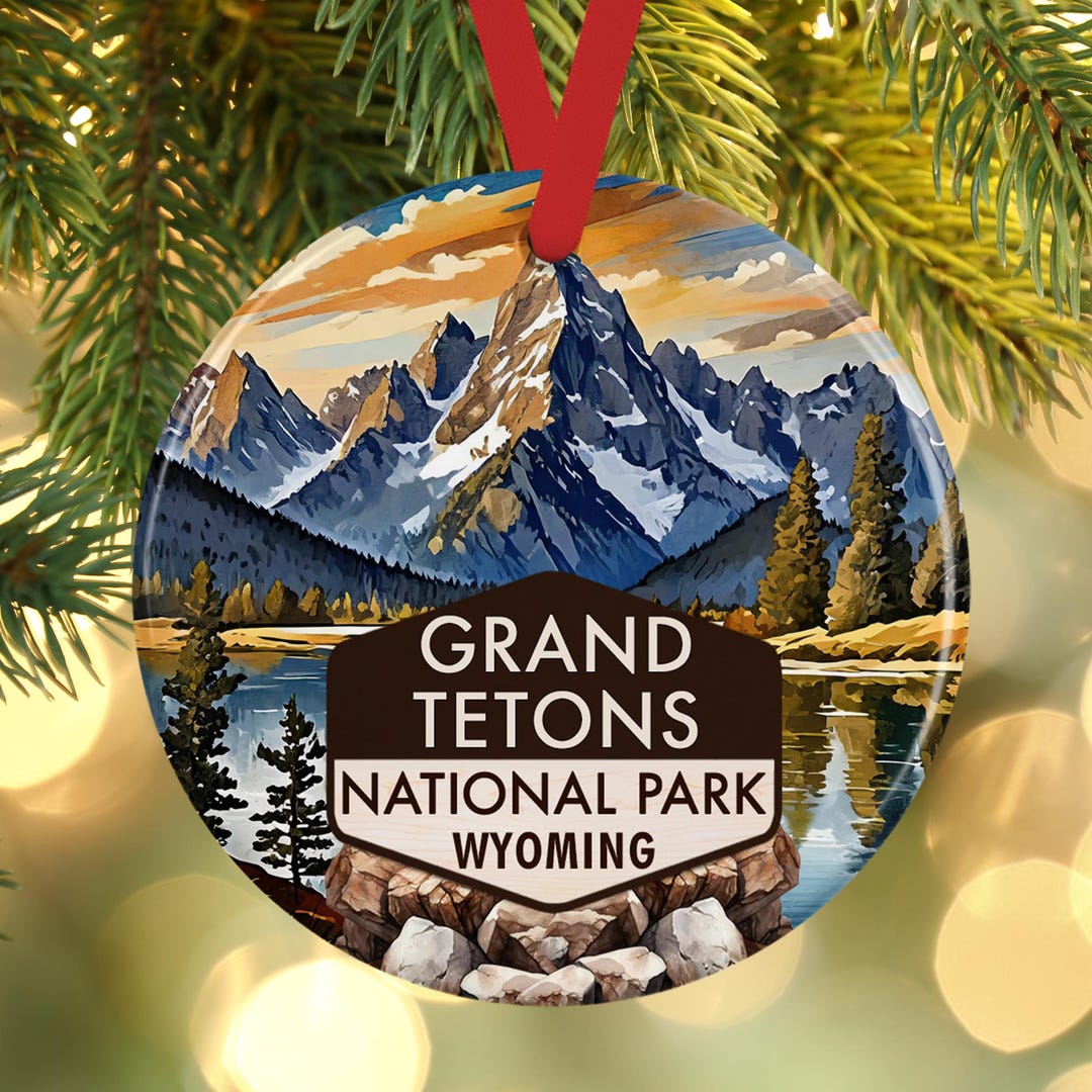 Grand Tetons Ornament: Wyoming National Park Holiday Keepsake - Etsy