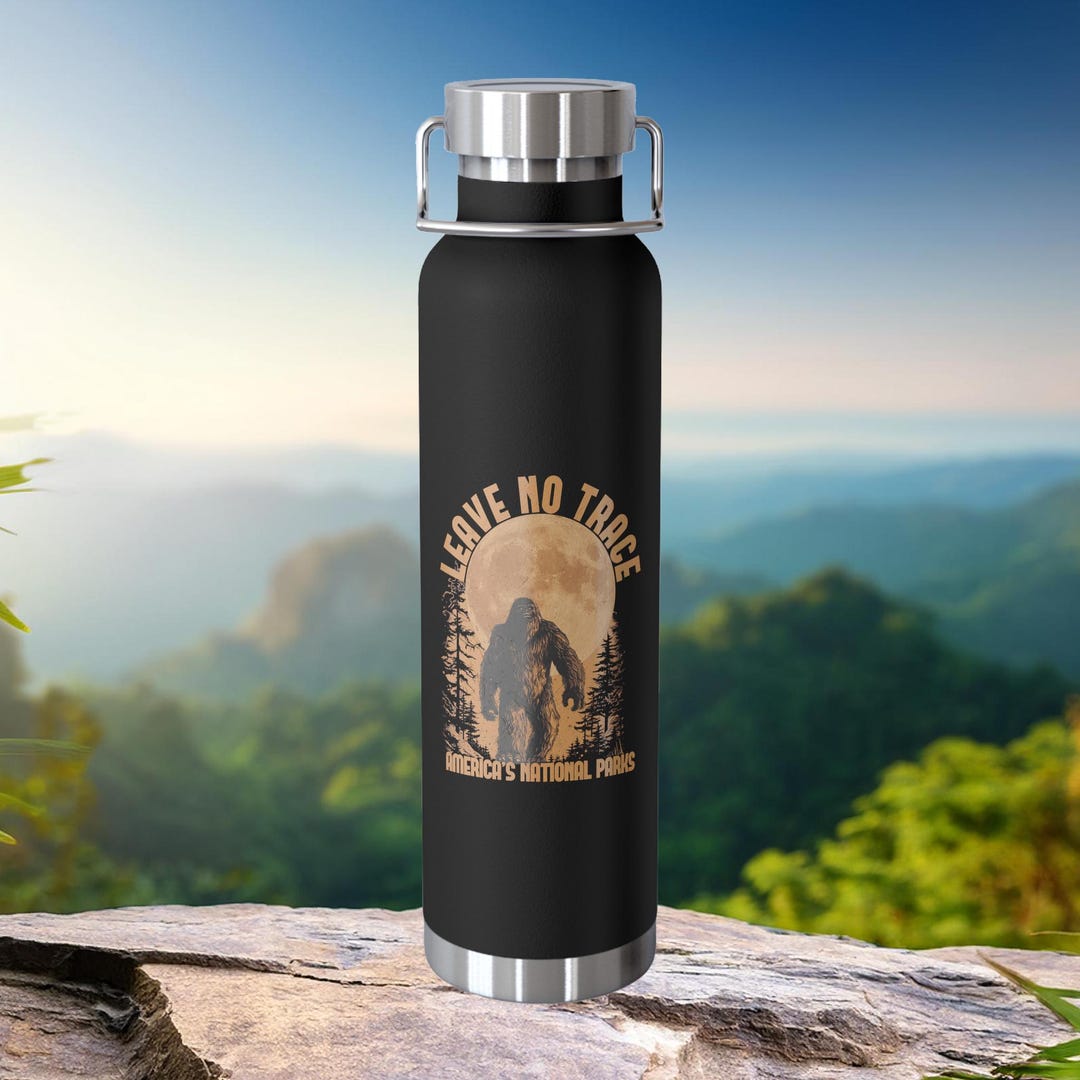 Bigfoot "leave No Trace" Stainless Steel Water Bottle - 22oz - Etsy