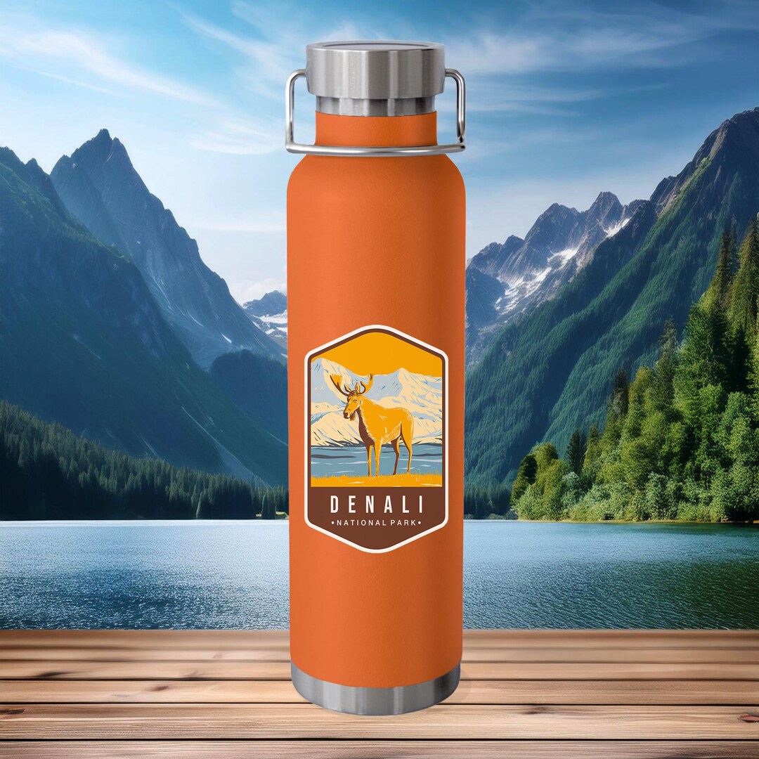 Denali National Park Water Bottle: Insulated Travel Flask, 22oz - Etsy