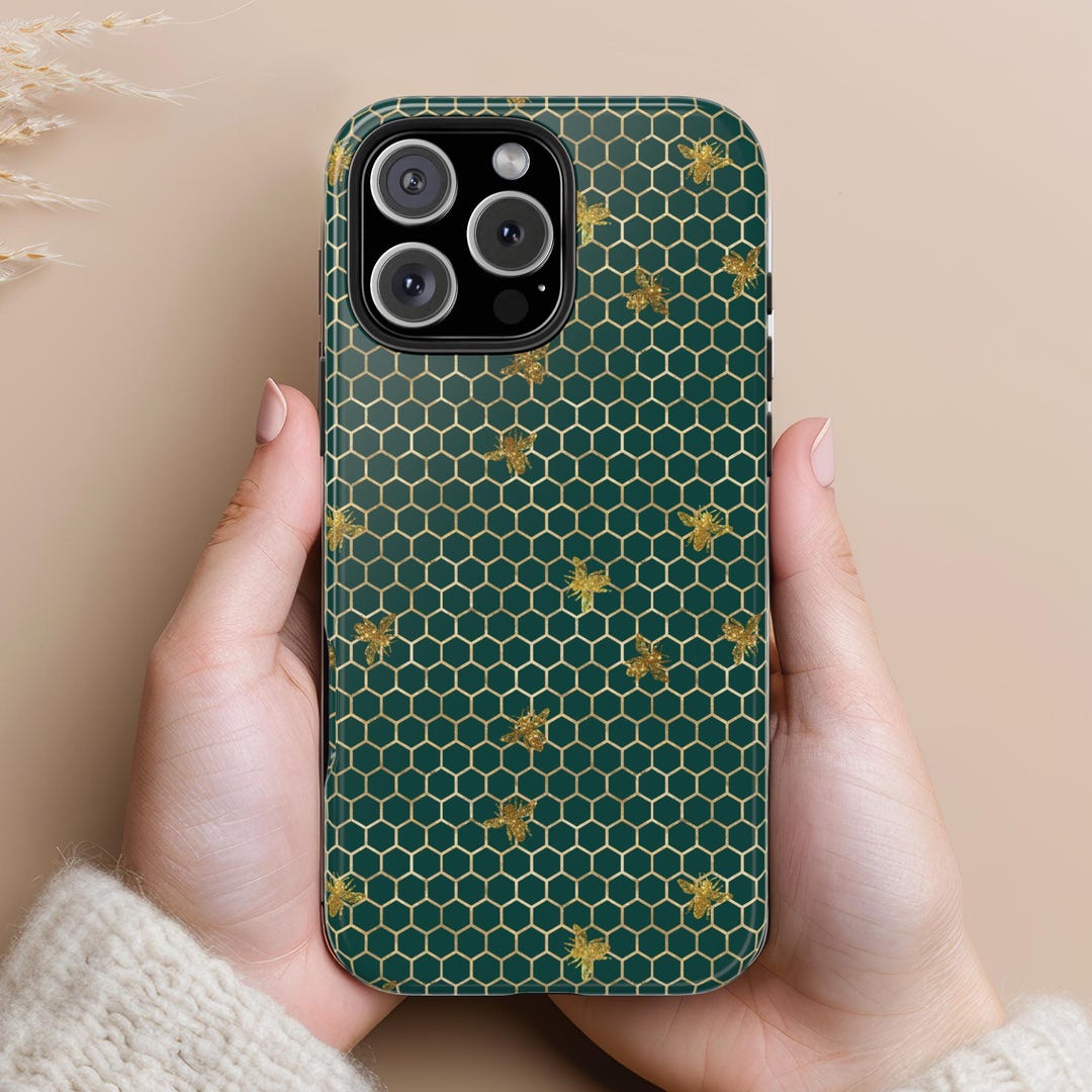 Bee Honeycomb Phone Case: Nature Inspired Design, Magsafe or Non ...