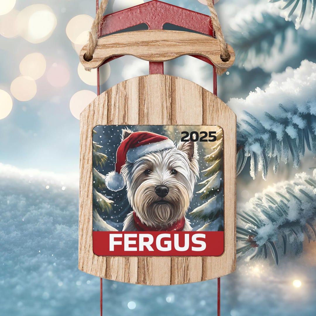 Personalized Westie Christmas Ornament, Dog Sled Holiday Keepsake - Etsy