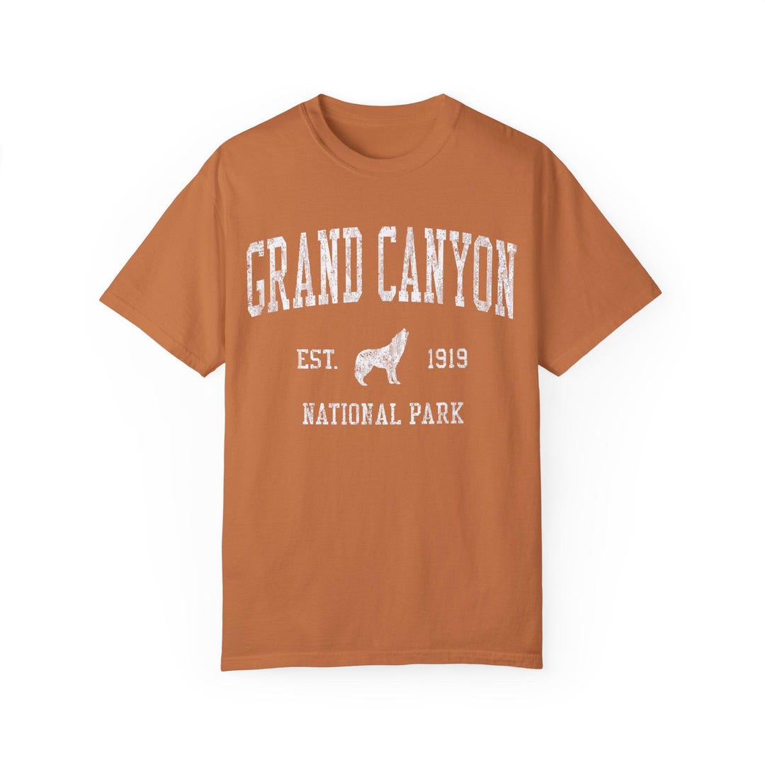Grand Canyon Est. 1919 Souvenir Tee With Wolf Free Shipping - Etsy