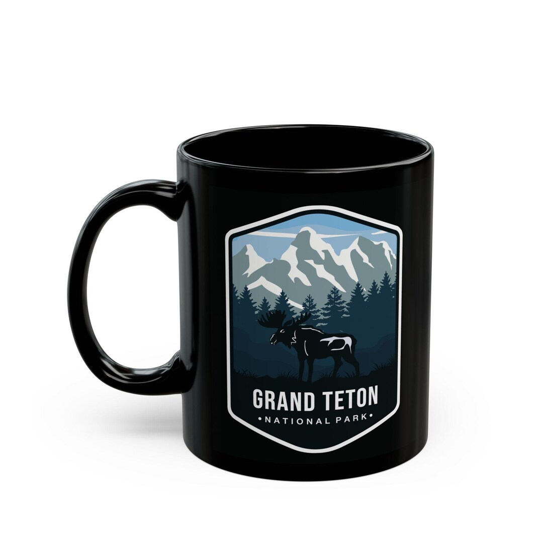 Grand Teton National Park Black Ceramic Mug With Free Shipping - Etsy