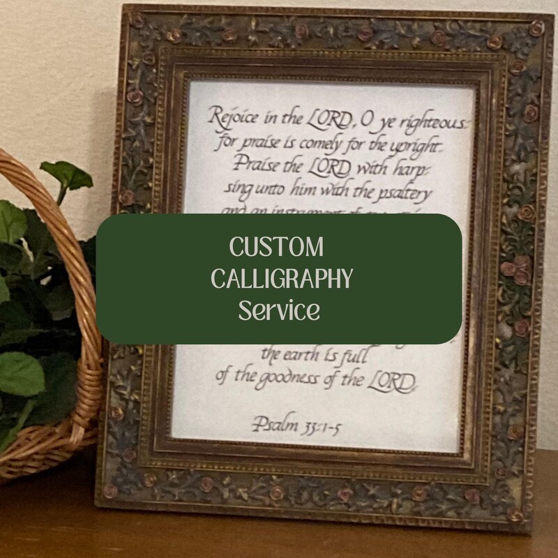 Calligraphy Service - Etsy