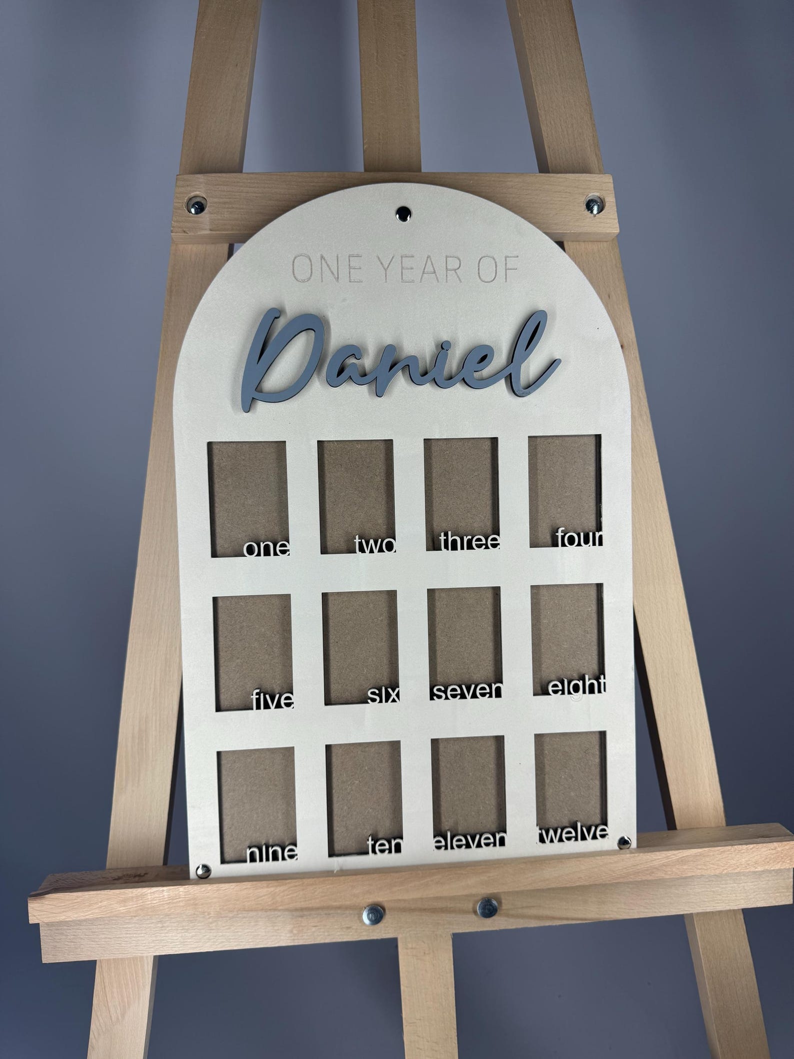 One Year of Photo Board, Wood Photo Board, Milestone Board, 1st ...