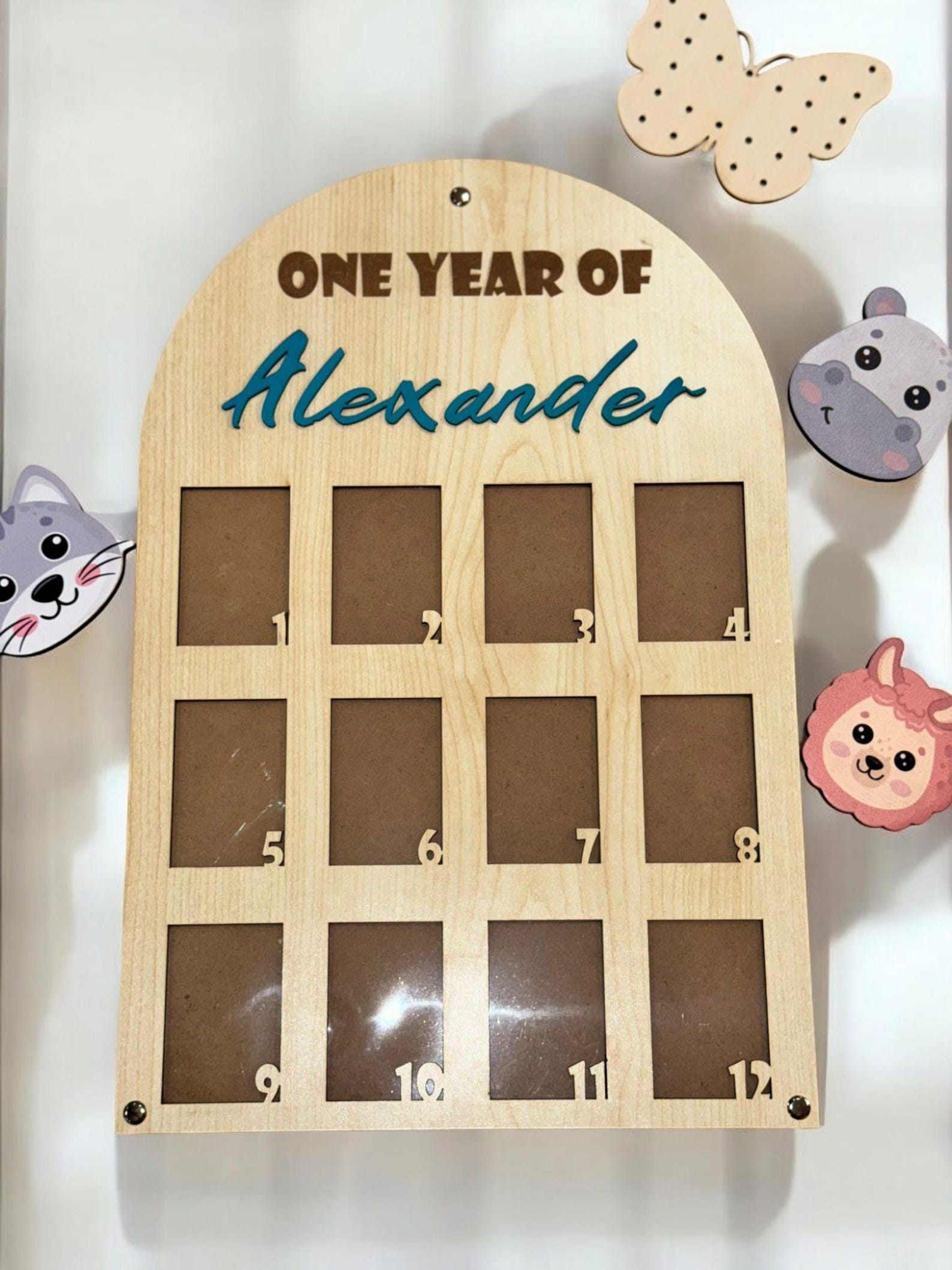 One Year of Photo Board, Baby's My First Year Sign, First Year Board ...