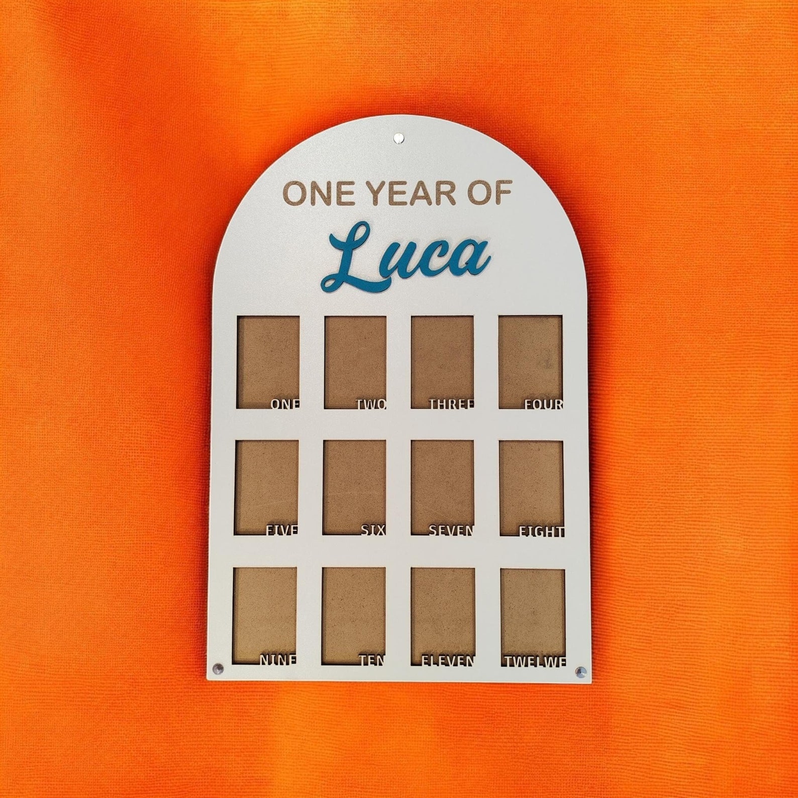 One Year of Photo Board, Wood Photo Board, Milestone Board, 1st ...